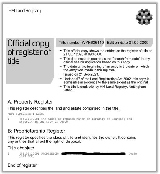 HM's Land Registry - What registration means & how it is accessed